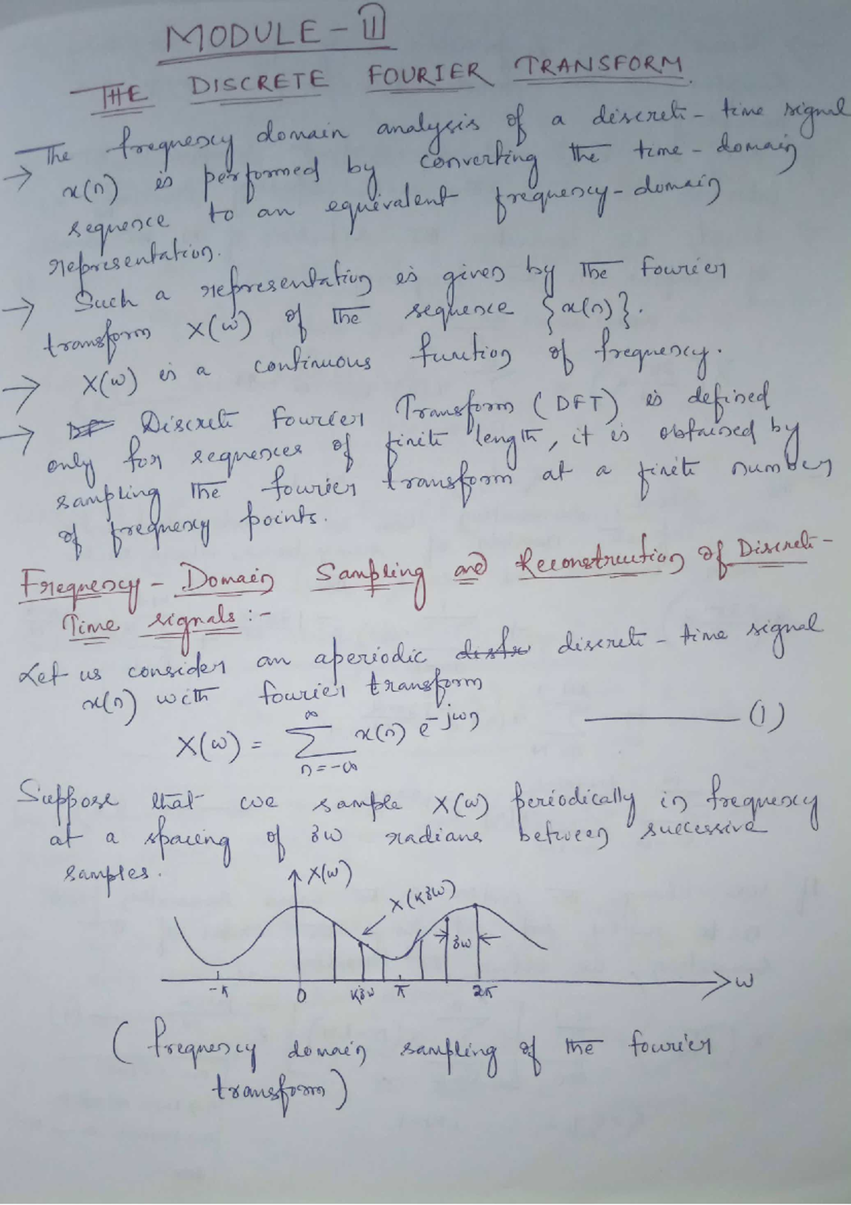Note Module Iii Details Description Digital Signal Processing Studocu