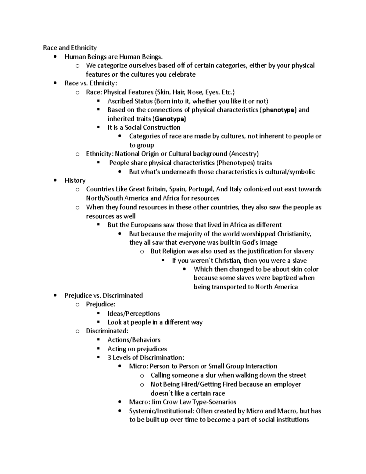 Unit 6: Race and Ethnicity - Race and Ethnicity Human Beings are Human ...