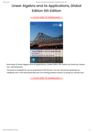 Linear Algebra and Its Applications 4E (Lay) - ' 0 6 3 5 ) & % * 5 * 0 ...