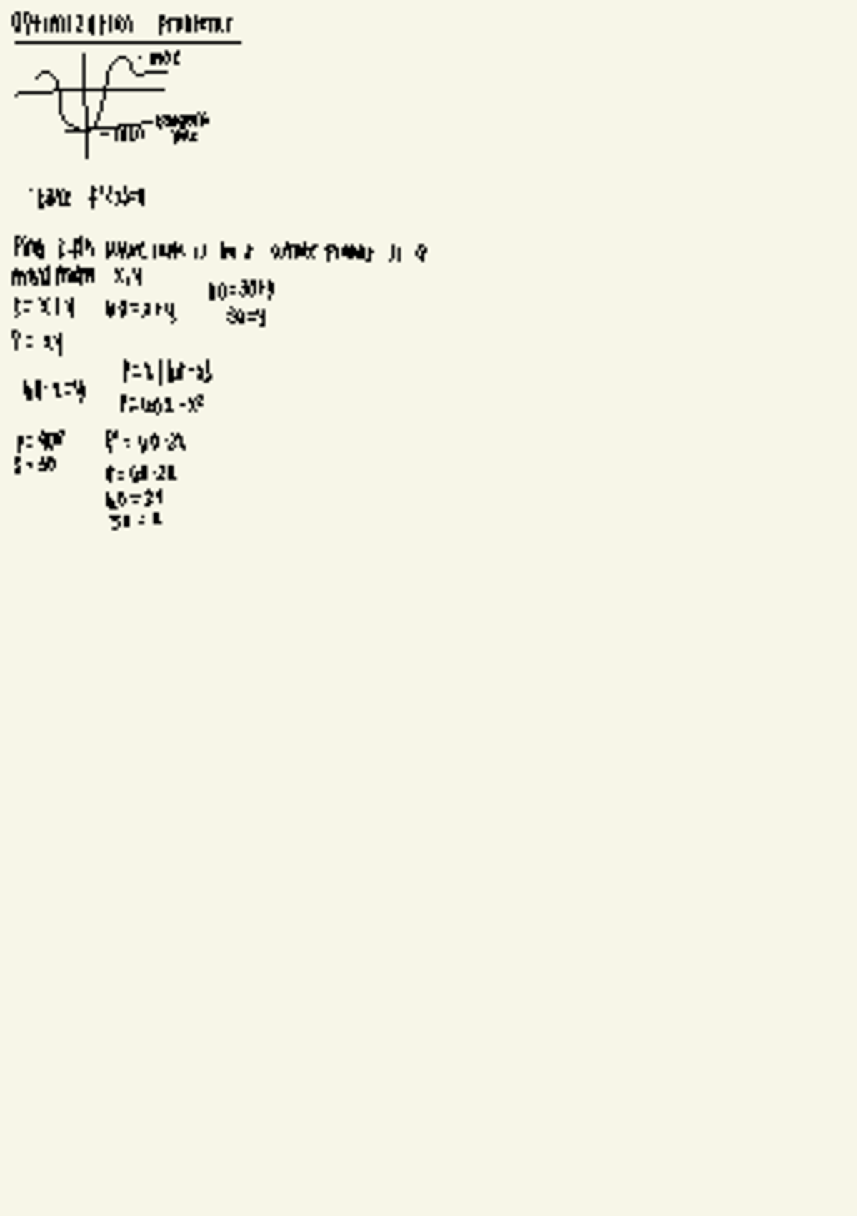 Untitled - midterm 2 review - Optimization problems - Max *-mintaYf% take f- ' 1 ×1= find I # 4 ...