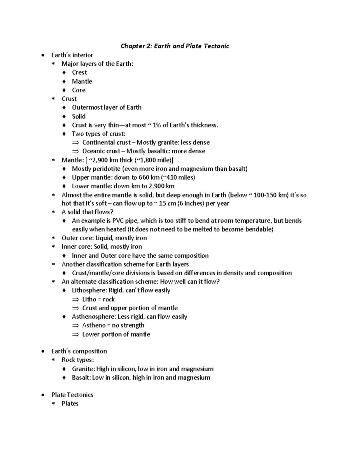 Chapter 2 Earth and Plate - Chapter 2: Earth and Plate Tectonic Earth9s ...