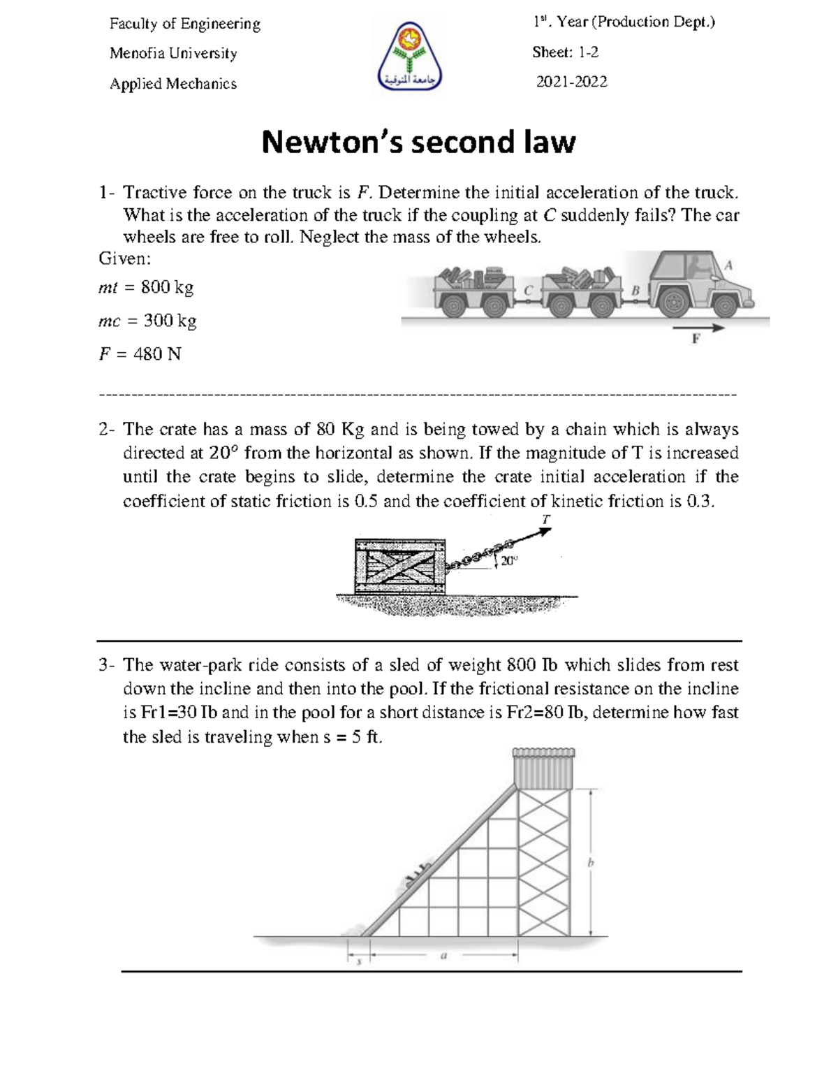 Work and newten law - every thing about Work and newton law - Faculty ...