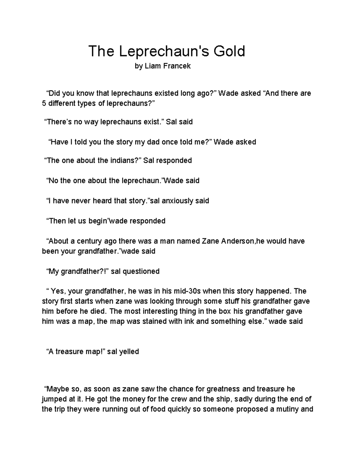 The Leprechauns Gold-Liam Francek - The Leprechaun's Gold by Liam ...