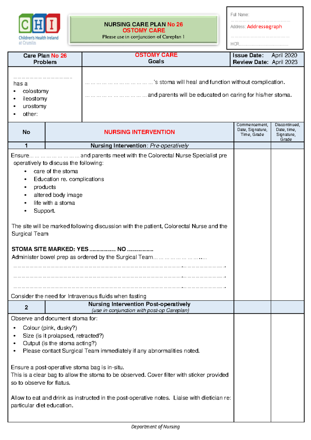 Ostomy-Care-26 - It is a nursing coarse. - Department of Nursing ...