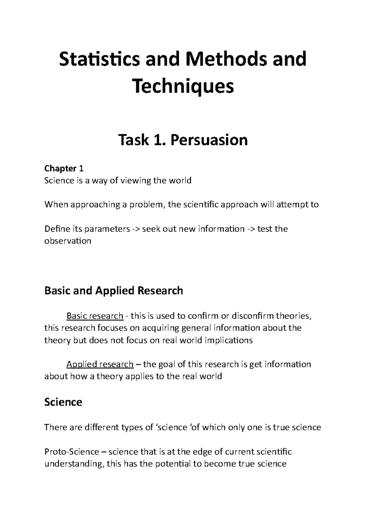 Statistics and Methods and techniques - Statistics and Methods and ...