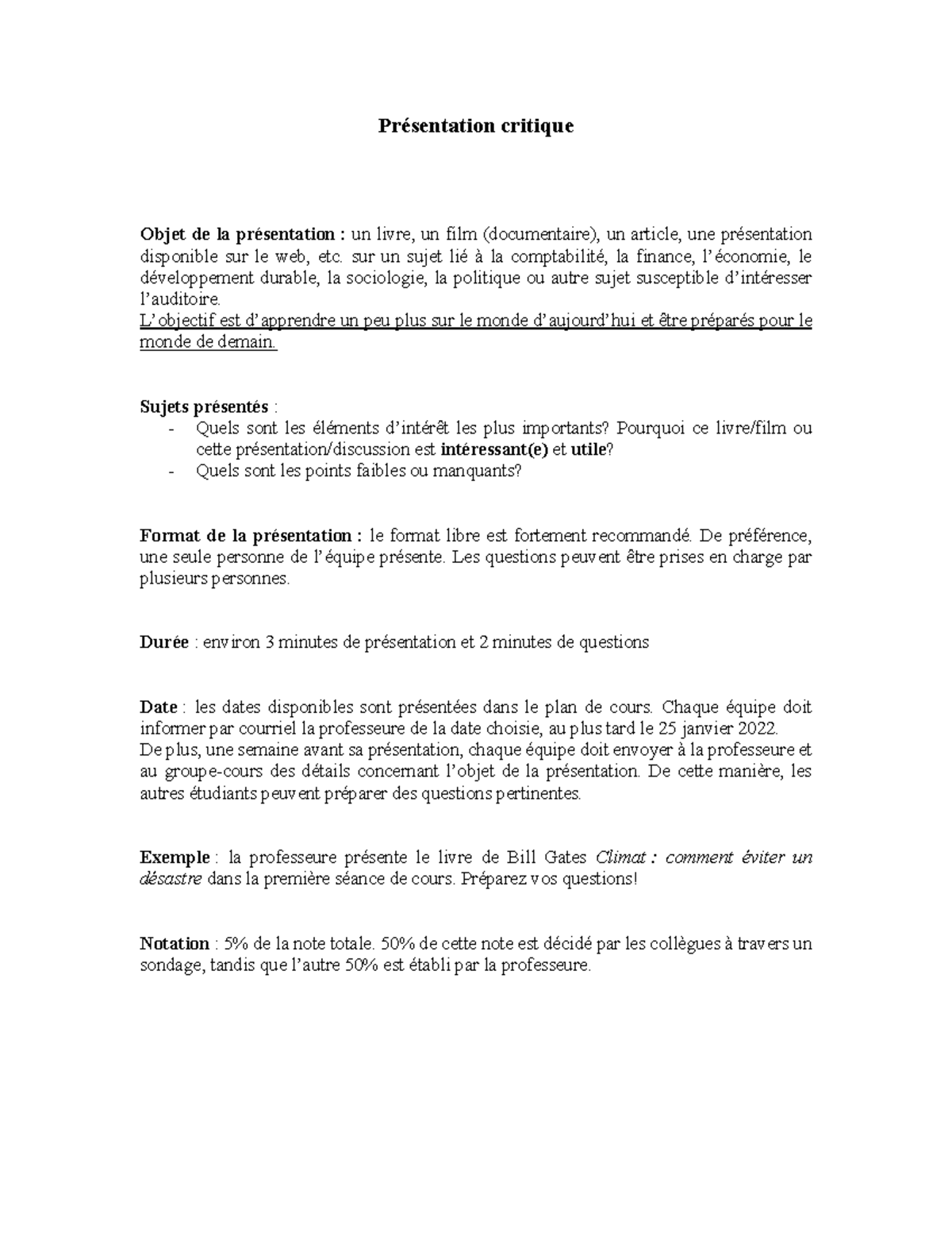Présentation critique hiver 2022 SCO6250 - Présentation critique Objet ...