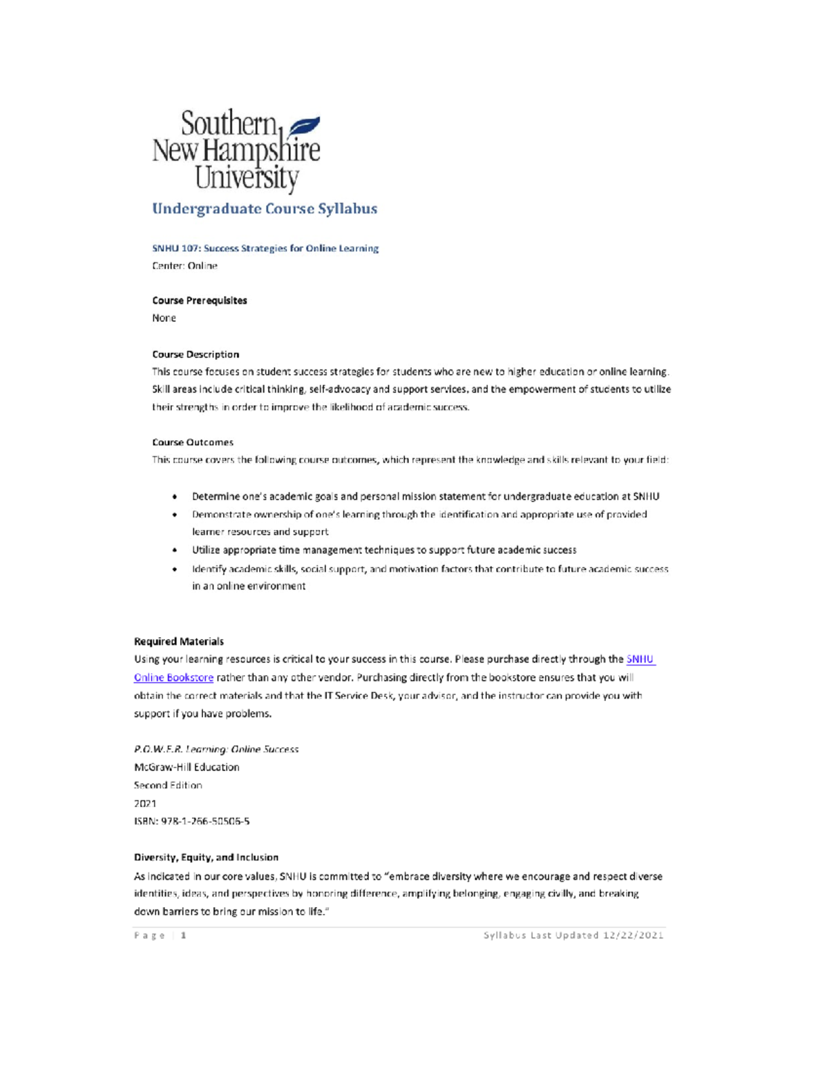 Syllabus - SNHU107 - Studocu