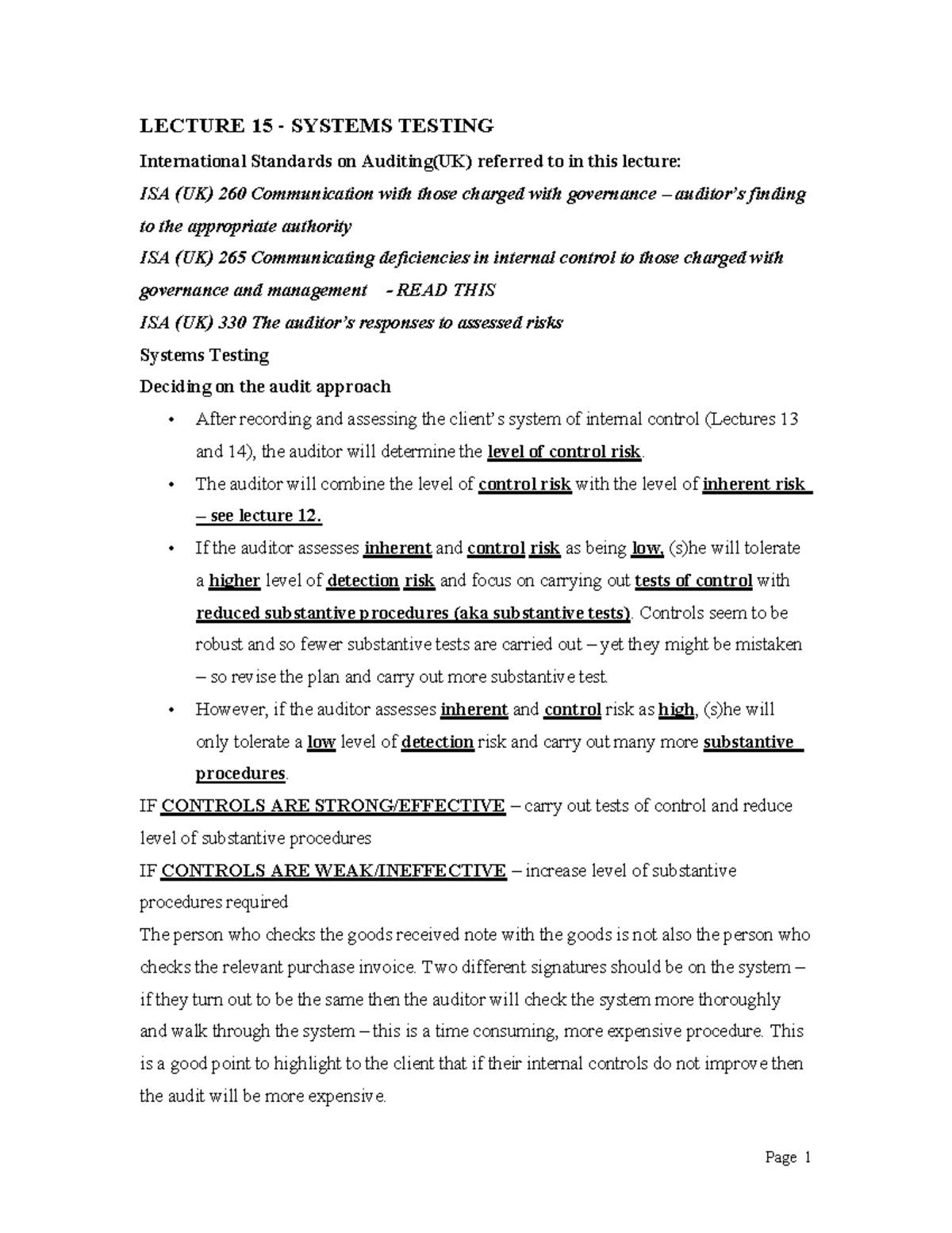 Lecture 15 Notes- Systems Testing - LECTURE 15 - SYSTEMS TESTING ...