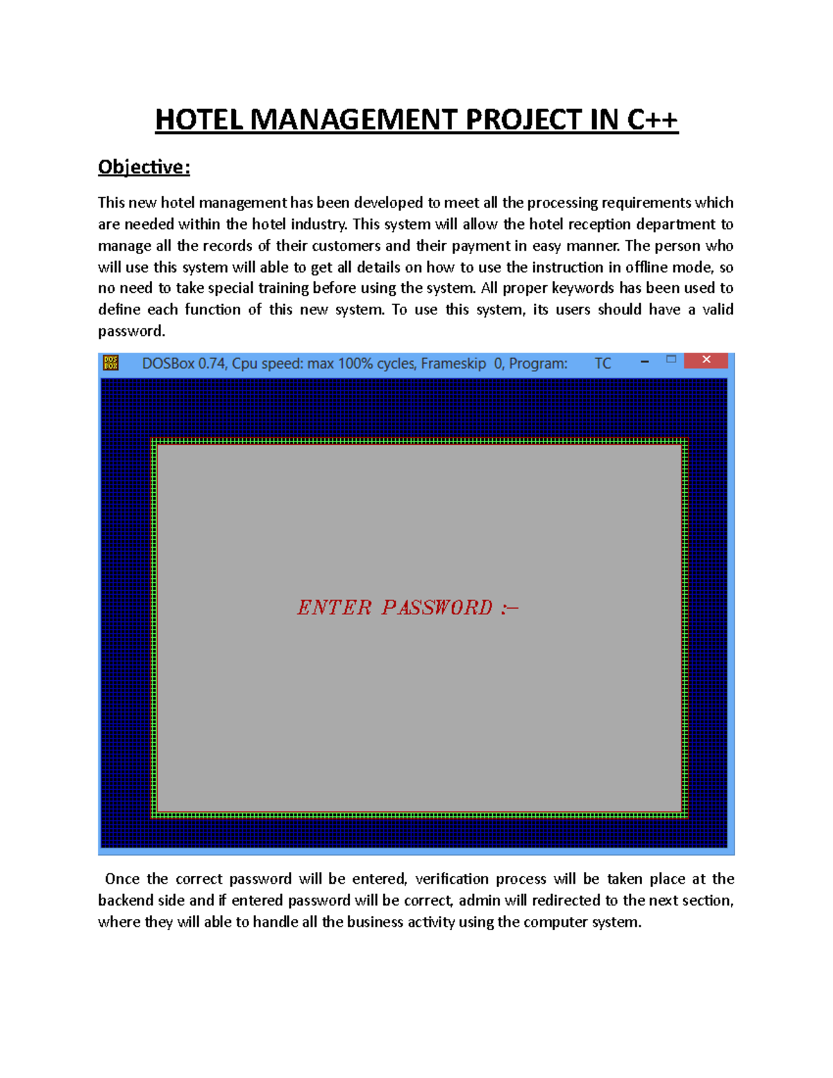Hotel Management System Abstract - HOTEL MANAGEMENT PROJECT IN C++ ...