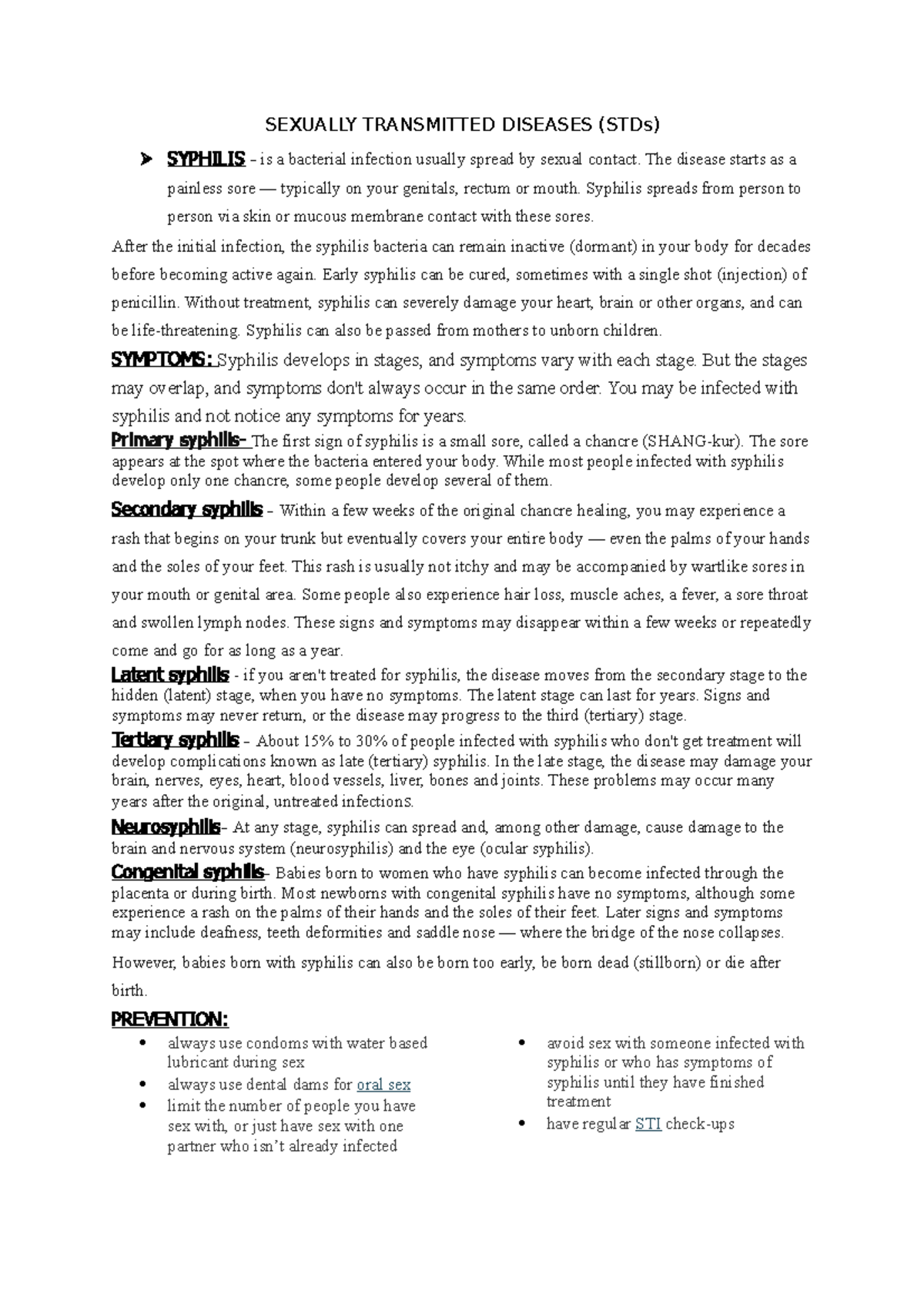 Sexually Transmitted Disease - SEXUALLY TRANSMITTED DISEASES (STDs ...