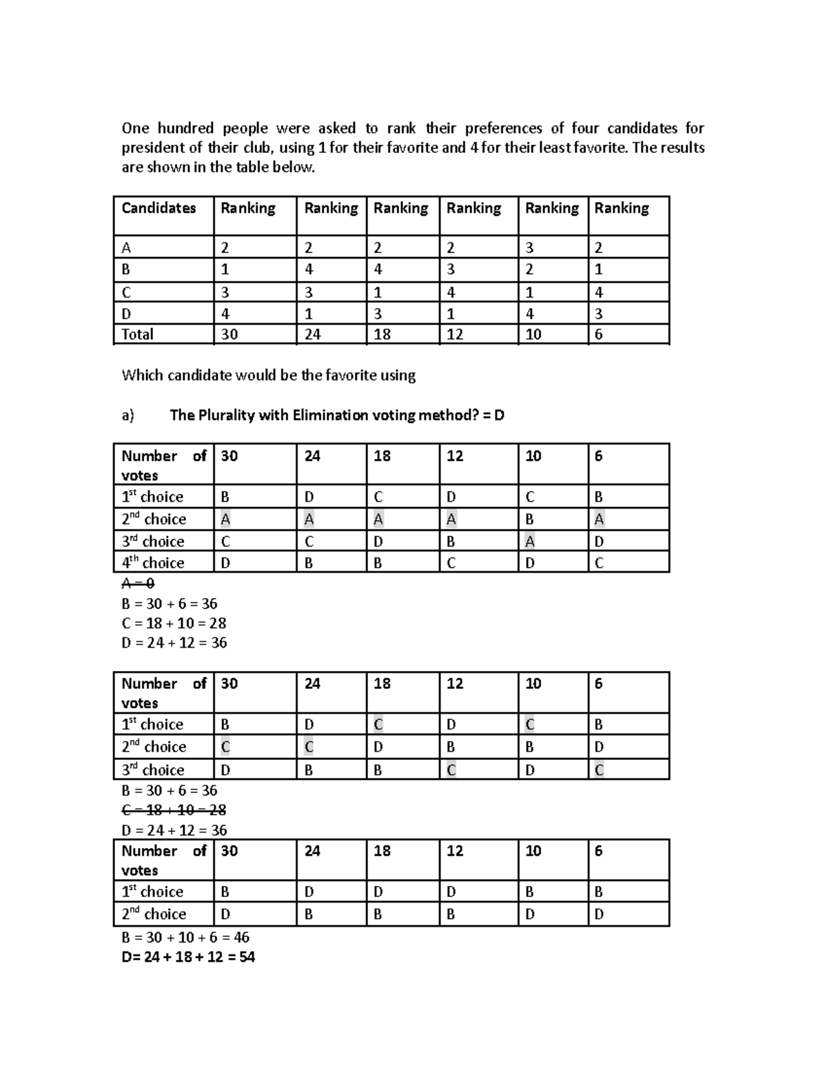 M5 - Lesson 4 Check in Activity. MMW - One hundred people were asked to ...