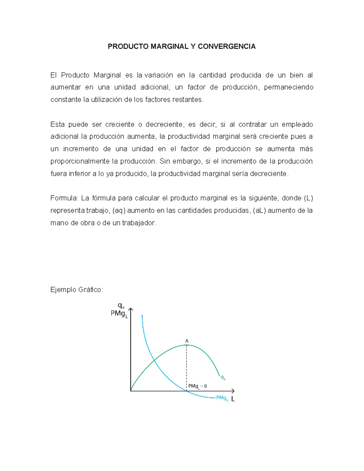 La productividad marginal Y Contingencia - PRODUCTO MARGINAL Y ...