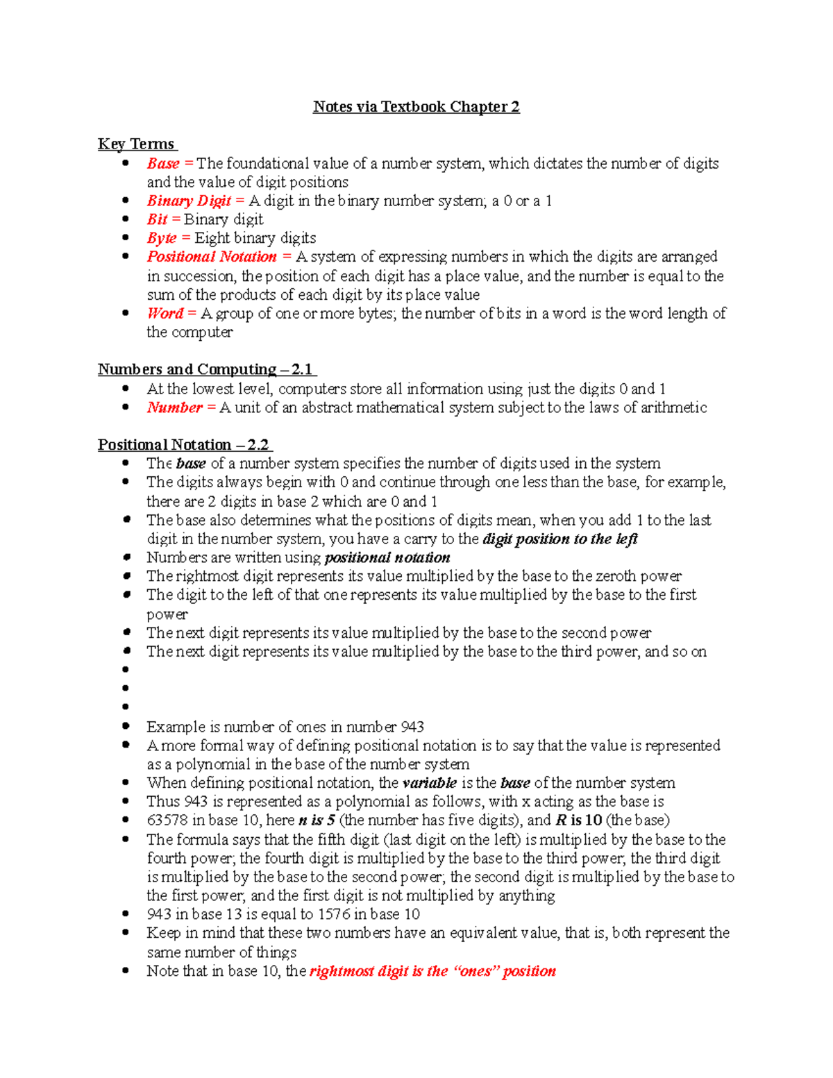 Notes via Textbook Chapter 2 - Le/Cse 1520 - Yorku - Studocu