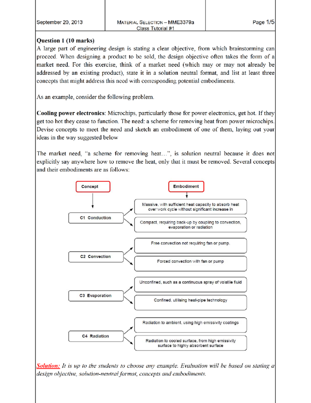 Tutorial 1-Solutions - Materials solutions - Mechanical and Materials ...