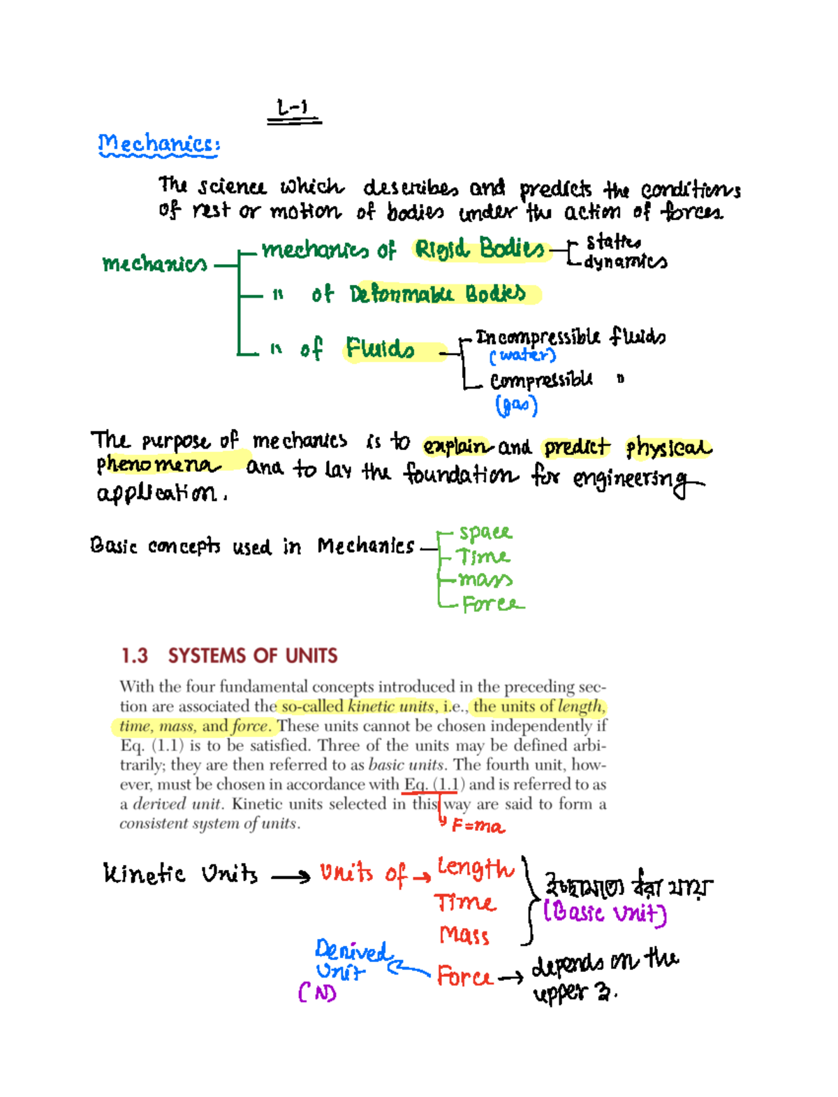 Ch01 + Ch02 - chotha - Is Mechannies The science which describes and ...
