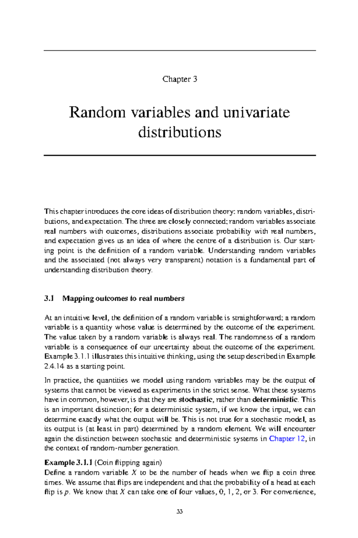 Ranvars notes - Chapter 3 Random variables and univariate distributions ...