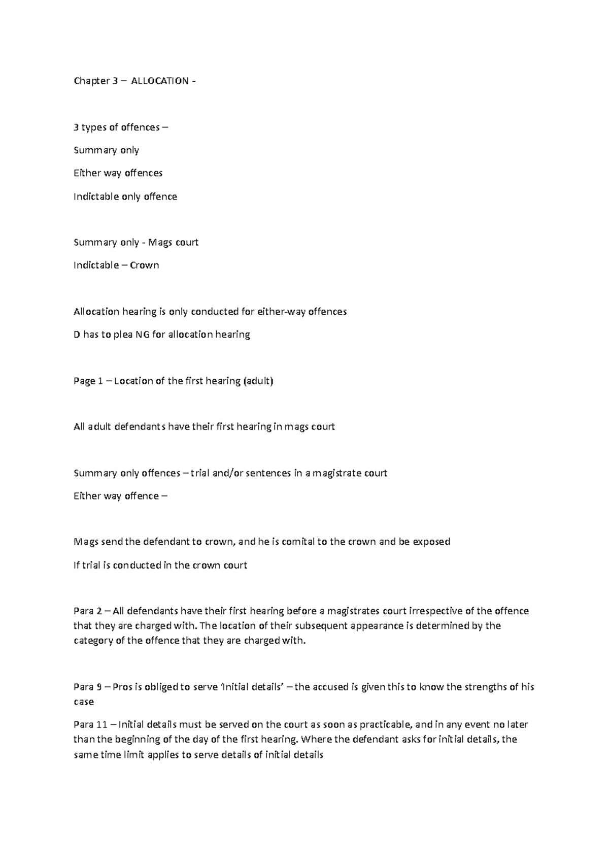 Chapter 3 - allocation - BPP - Studocu