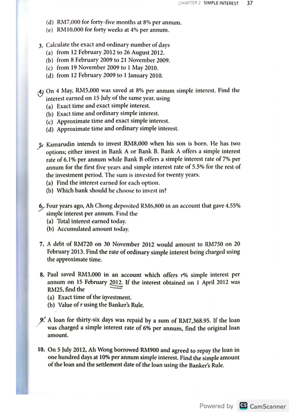Extra Tutorials Simple Interest - Diploma in Accountancy / Financial ...