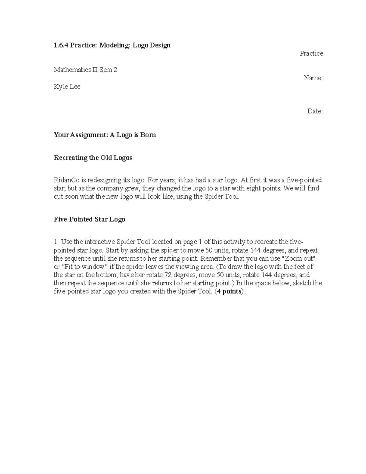 1.6.4 Practice - Modeling Logo Design (Practice) - 1.6 Practice ...