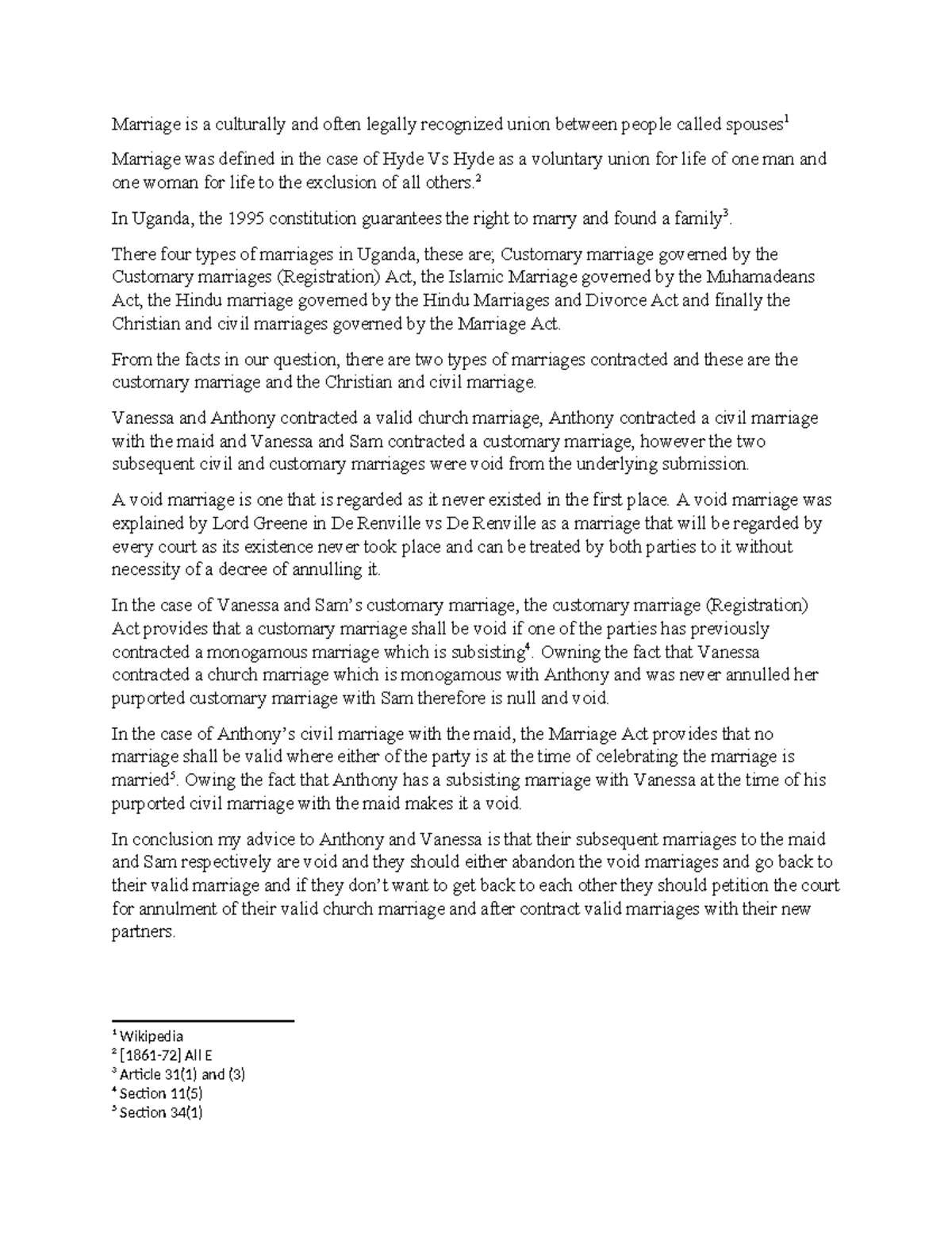 Family LAW TEST - Marriage is a culturally and often legally recognized ...