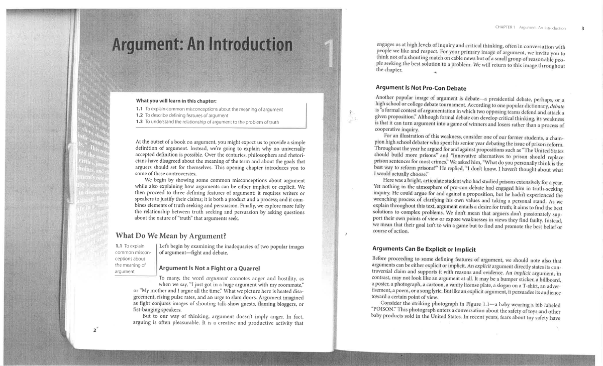 Ch 1 Argument an Introduction - ENG 108 - Studocu