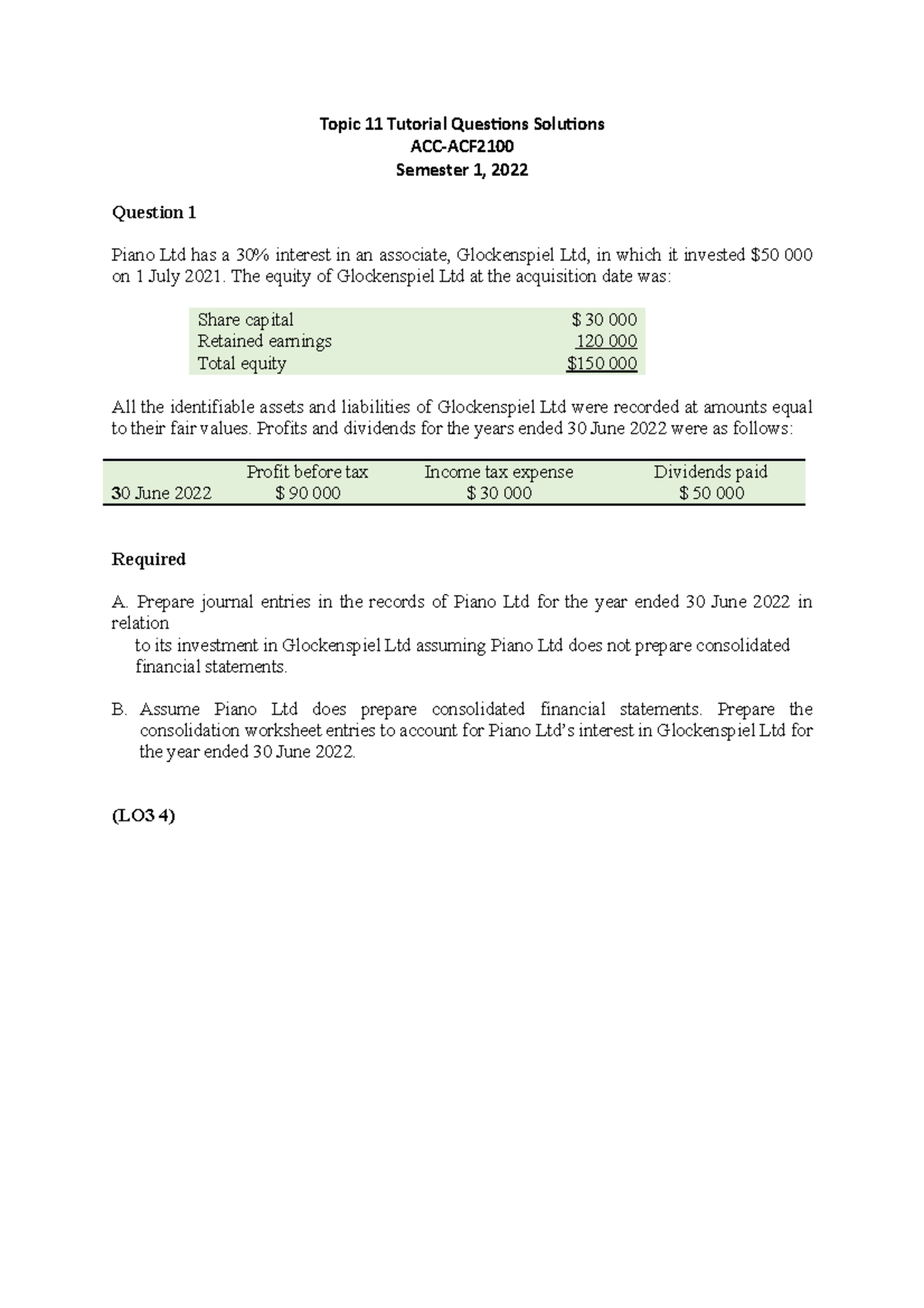 Topic 11 Tutorial questions solutions - Topic 11 Tutorial Questions ...