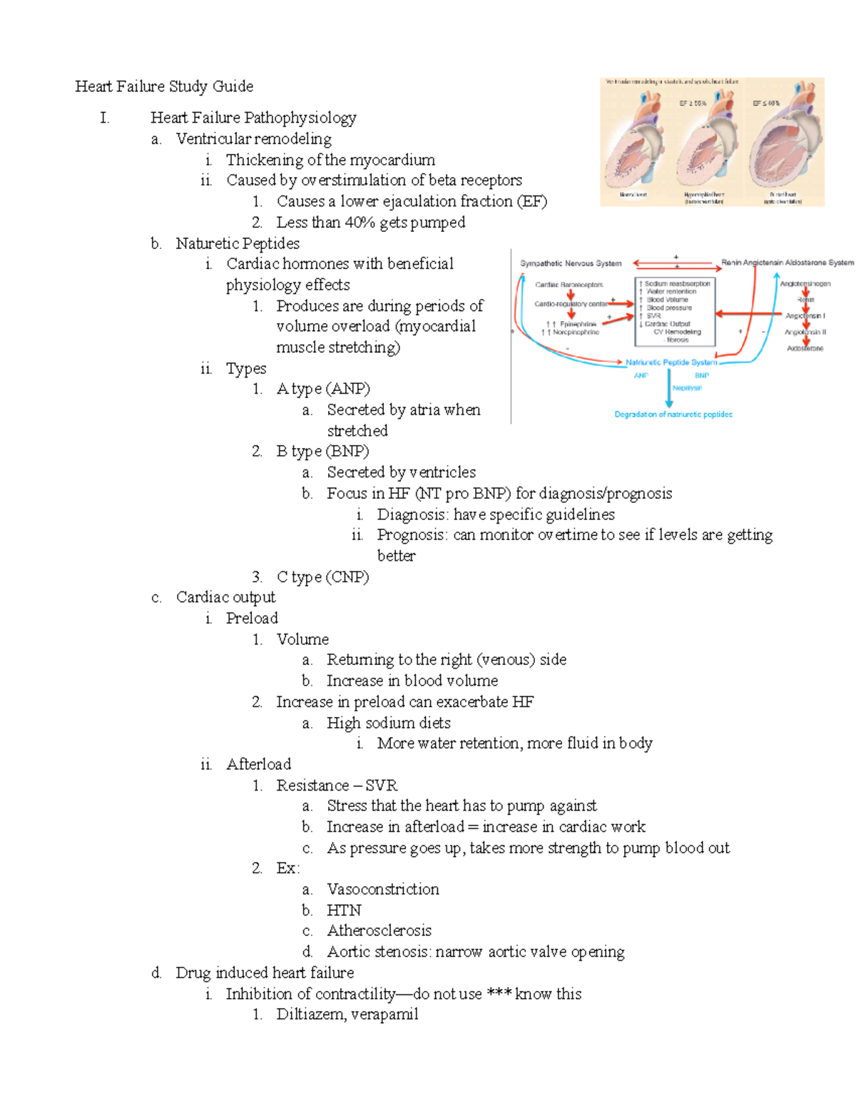 Heart Failure Study Guide - Heart Failure Pathophysiology a ...