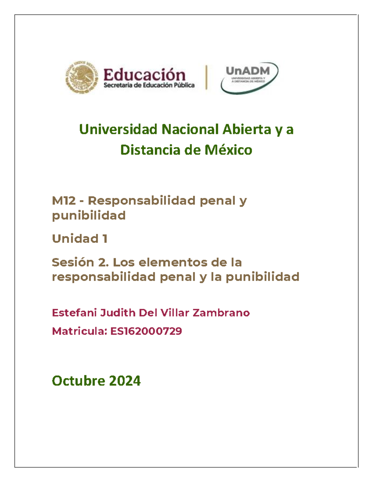 M12 U1 S2 ESDZ - M12_U1_S2_ESDZ.pd - Universidad Nacional Abierta y a Distancia de México M12 ...