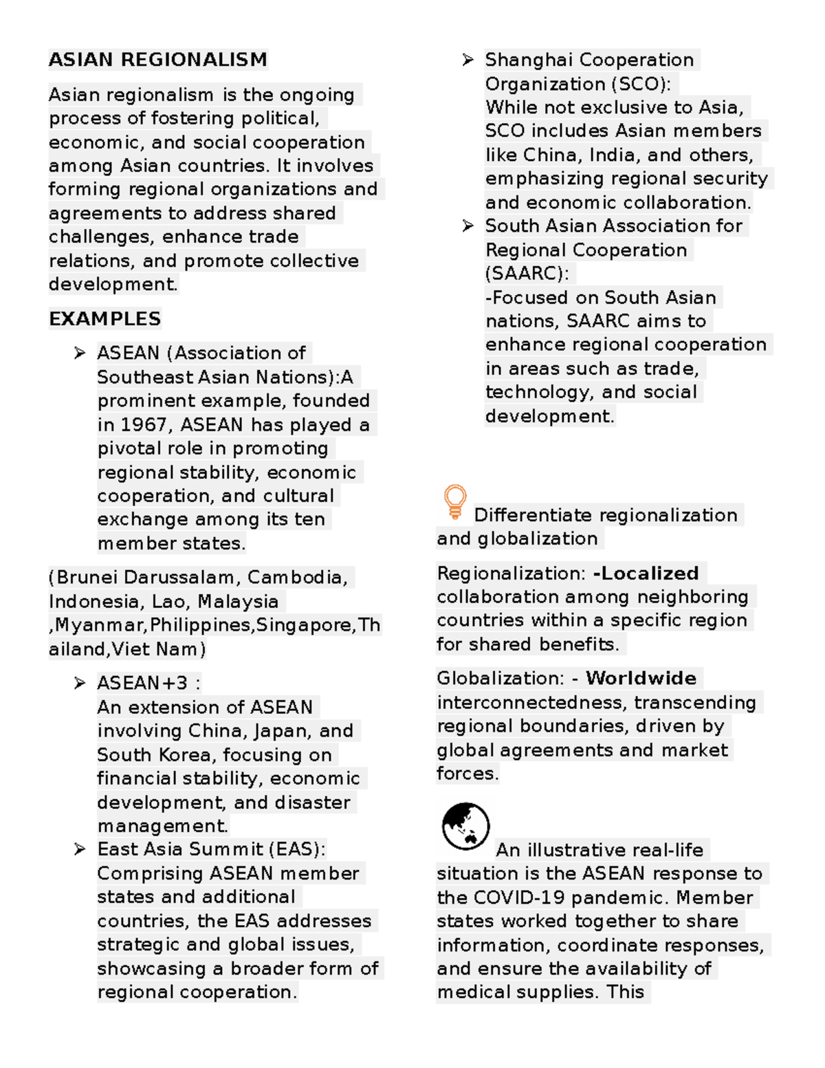 Asian- Regionalism - Its not sure - ASIAN REGIONALISM Asian regionalism ...