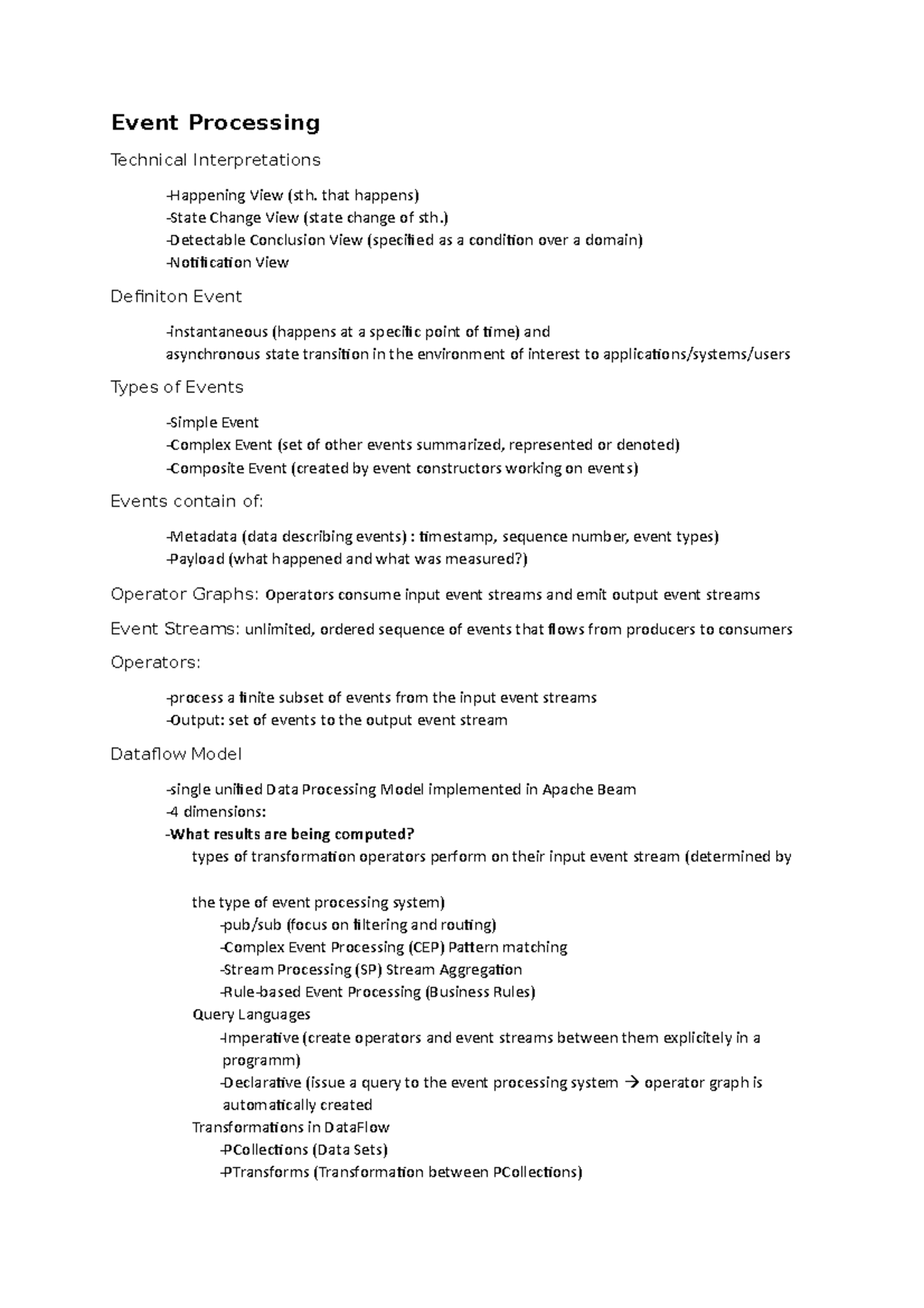 Event Processing Sose Event Processing Technical Interpretations Happening View Sth That
