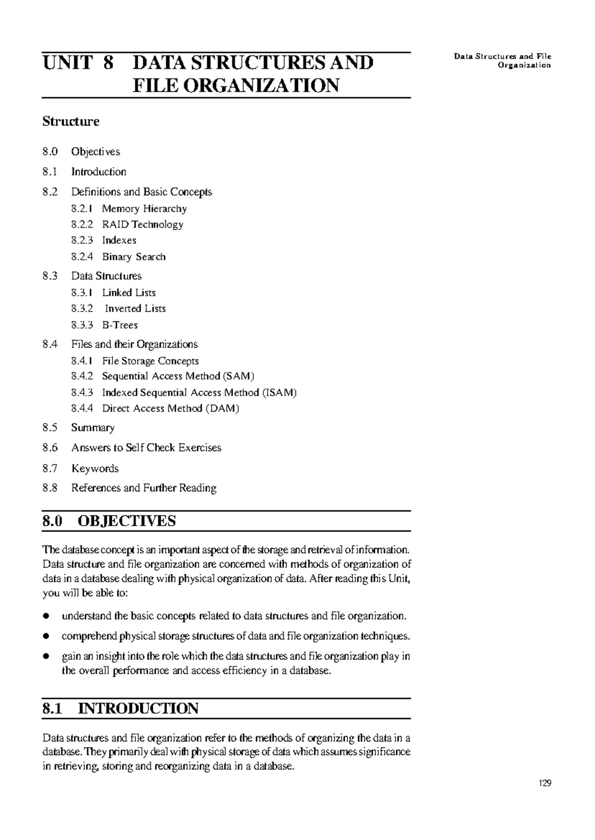 Unit-8 - 129 Data Structures and File UNIT 8 DATA STRUCTURES AND ...