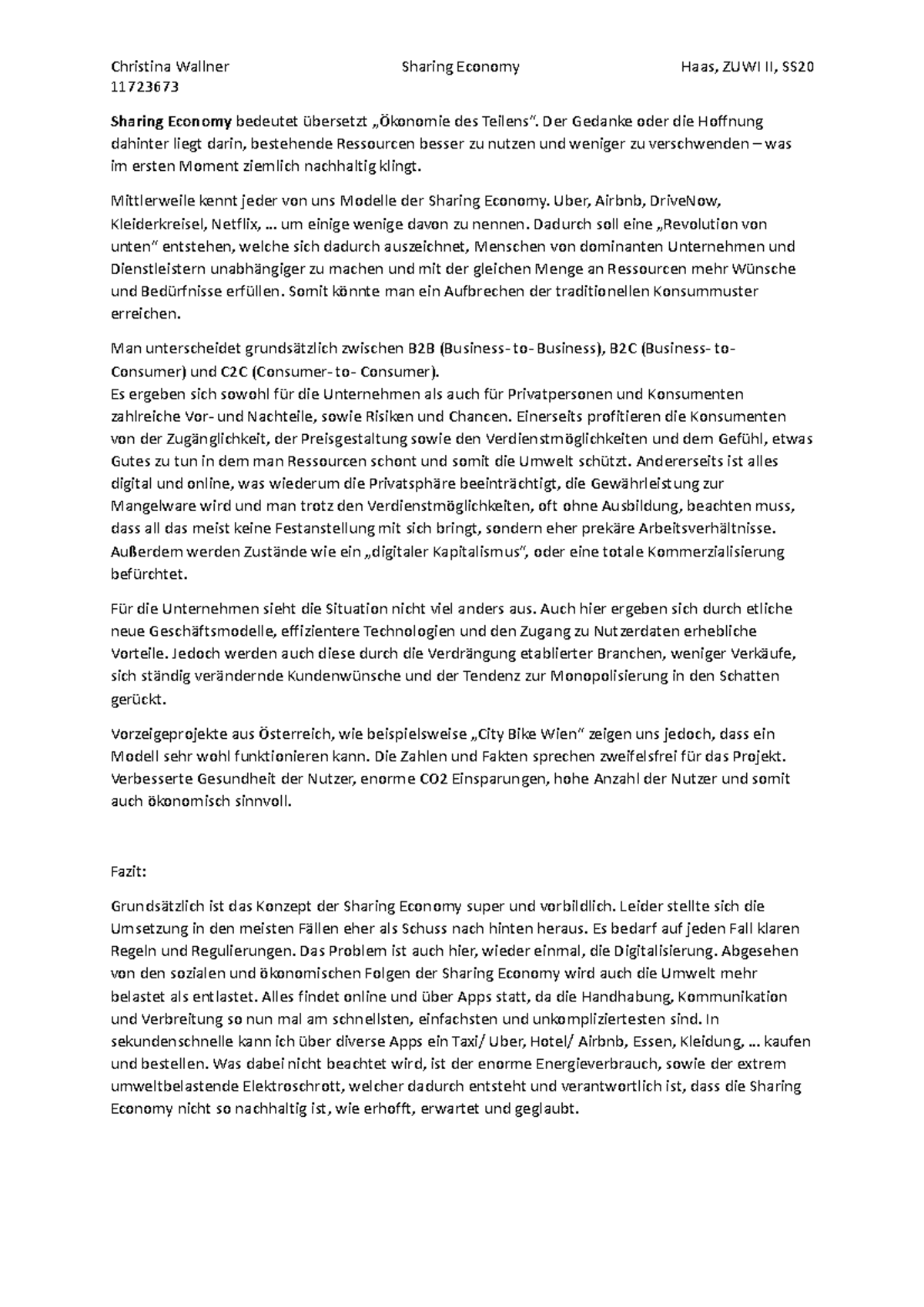 (5) Sharing Economy - Christina Wallner Sharing Economy Haas, ZUWI II ...