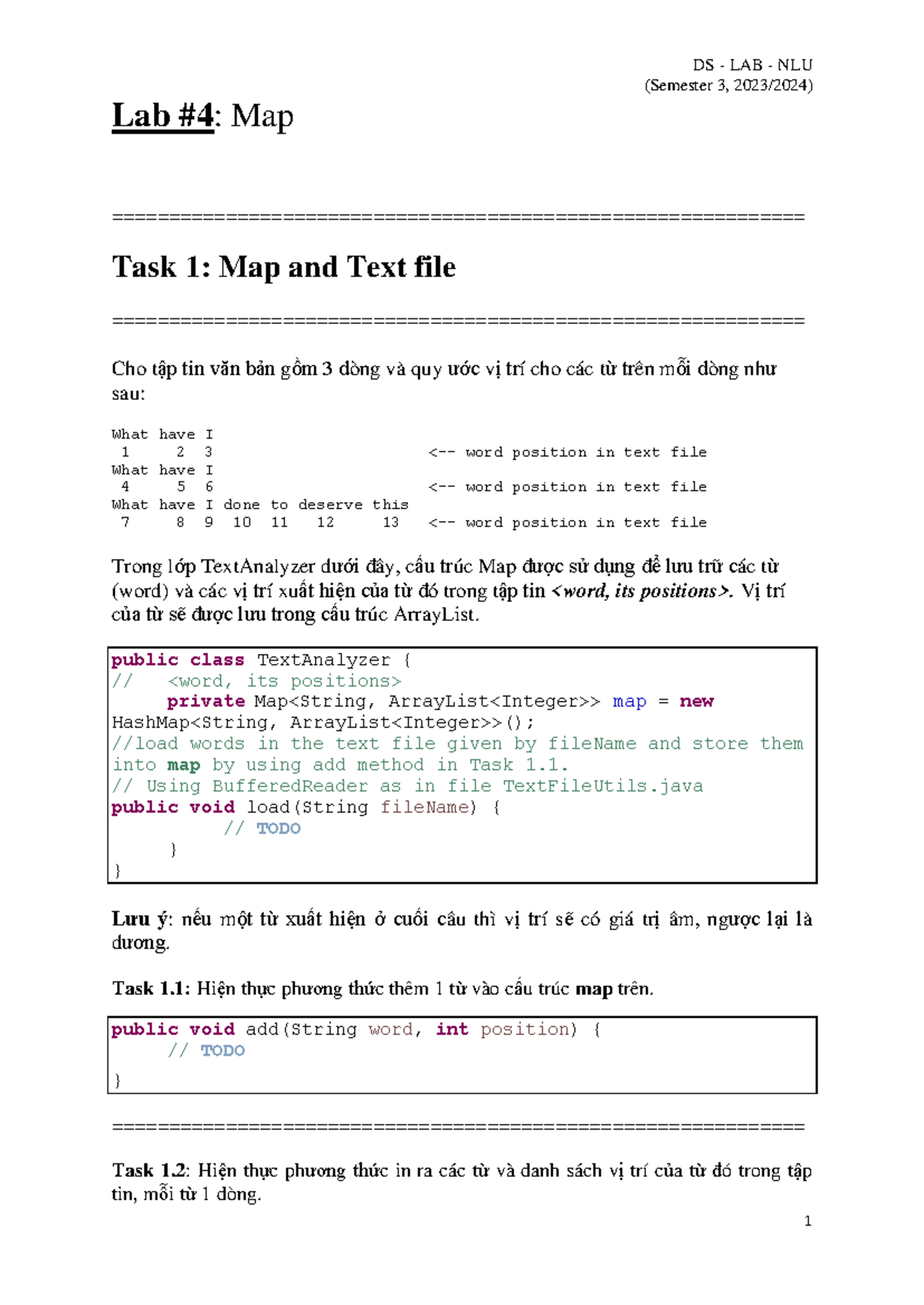 DS Lab 4 Map - abcxyz - DS - LAB - NLU (Semester 3 , 20 23 /202 4 ) 1 Lab # 4 : Map - Studocu