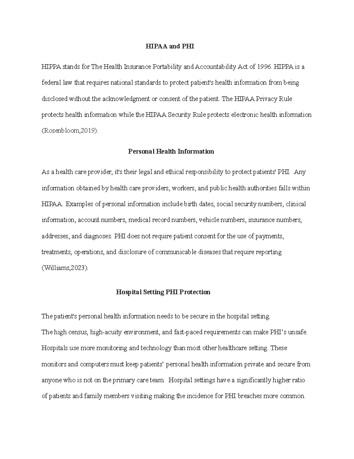 4040 -2 hippa - HIPAA and PHI HIPPA stands for The Health Insurance ...