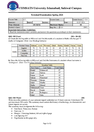 report writing skills - REPORT WRITING SKILLS ASSIGNMENT 1 EMMAN ASIF ...