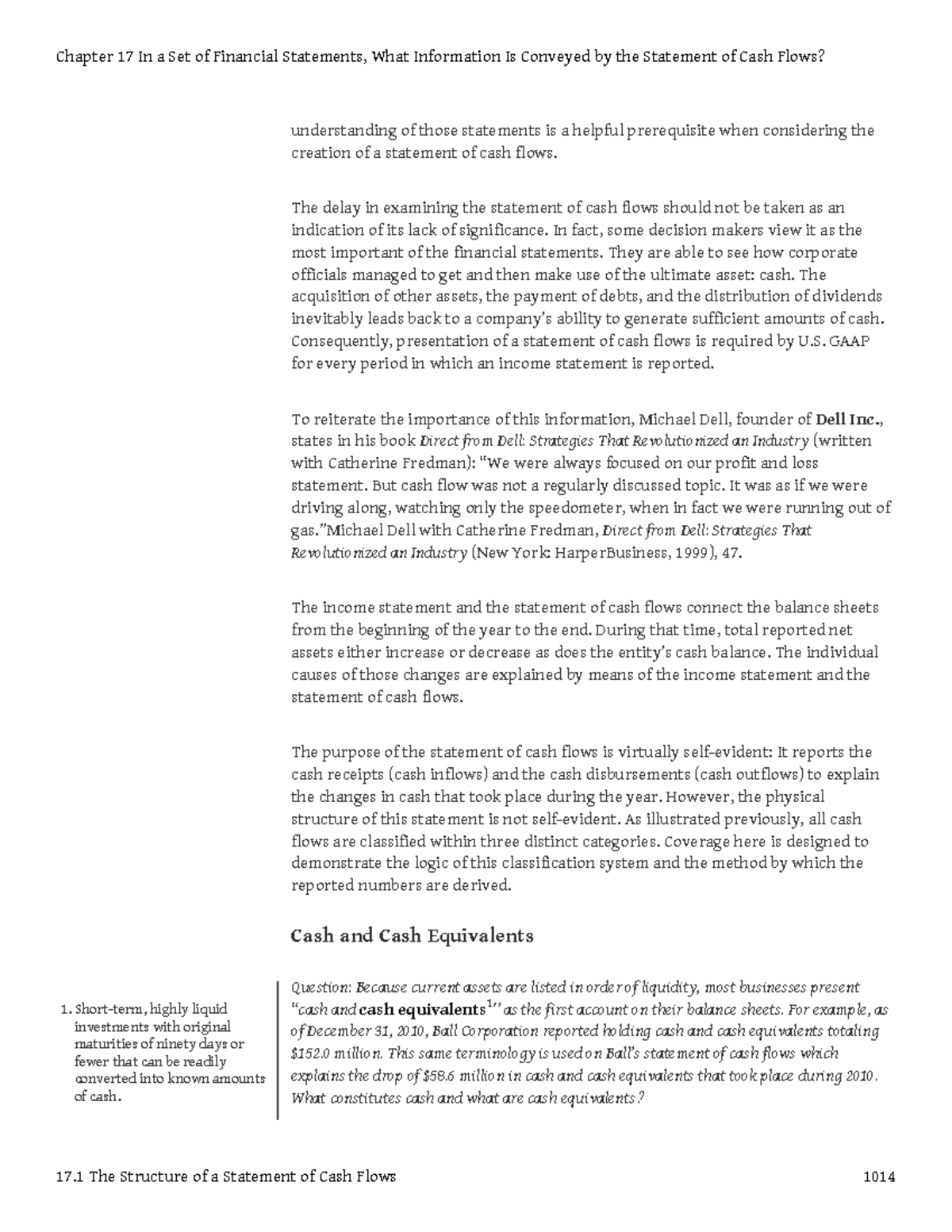 Set of Financial Statements - understanding of those statements is a ...
