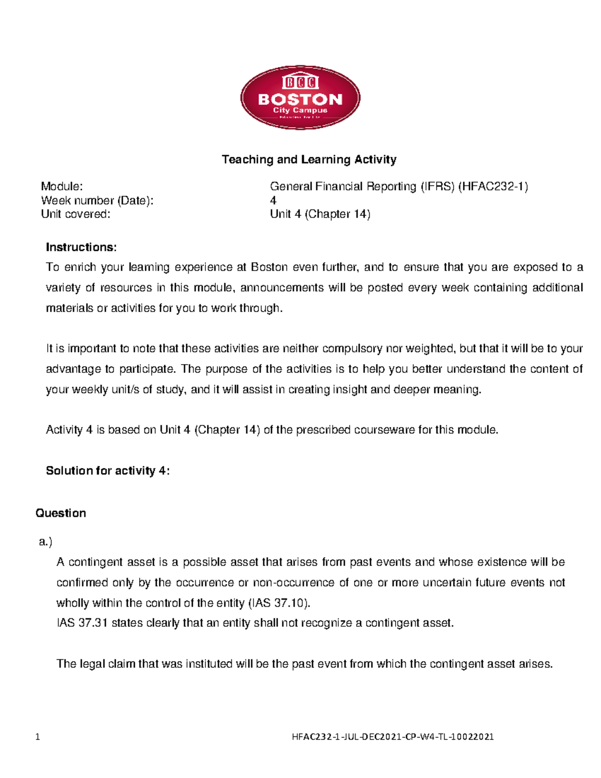 HFAC232-1-JUL-DEC2021-CP-TL-W4-UNIT 4 ( Chapter 14)-29072020 - 1 HFAC23 ...