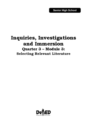 English 10 Quarter 3 Module 4 - English Quarter 3 – Module 4 : Critique ...