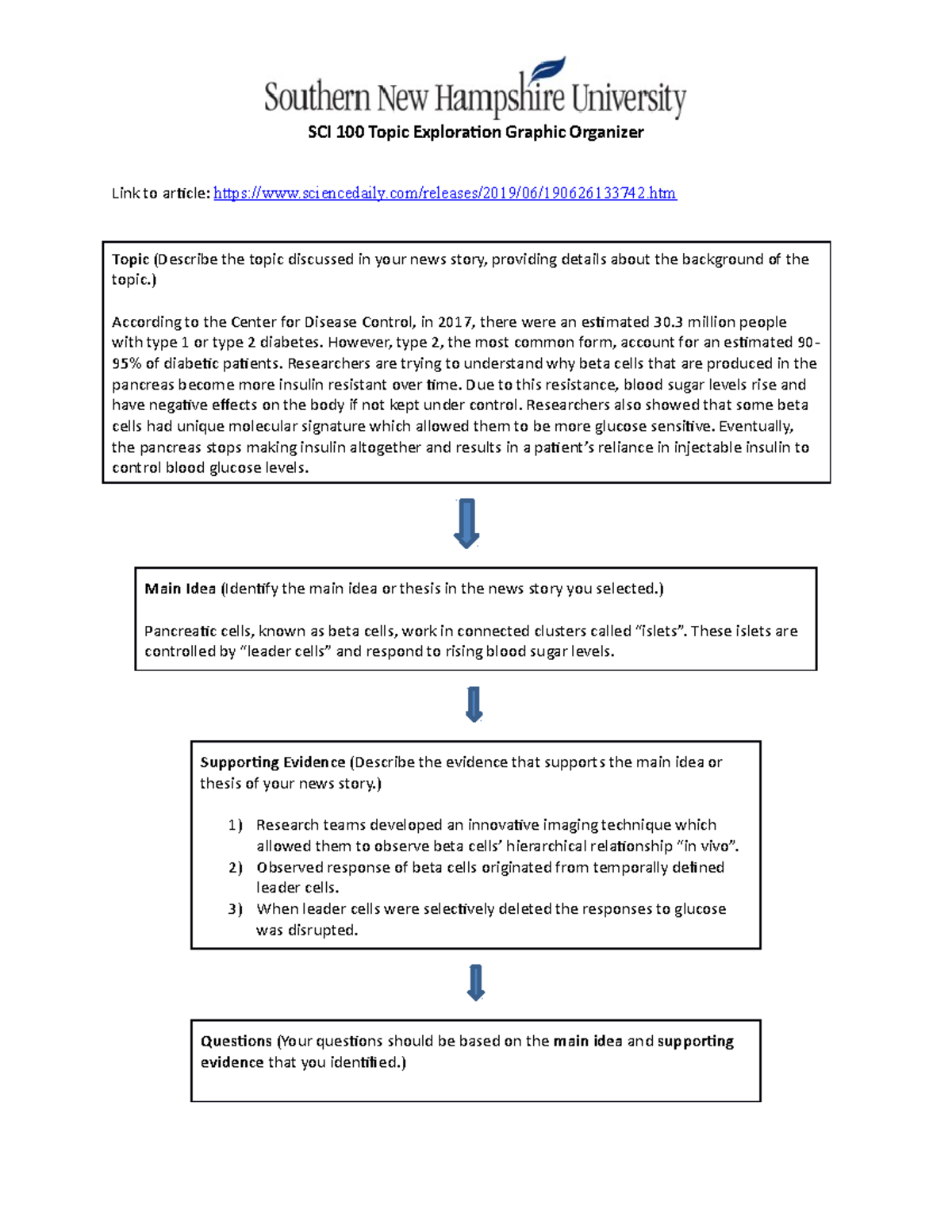 2-3-1 Project 1 Topic Exploration Graphic Organizer - SCI 100 Topic ...