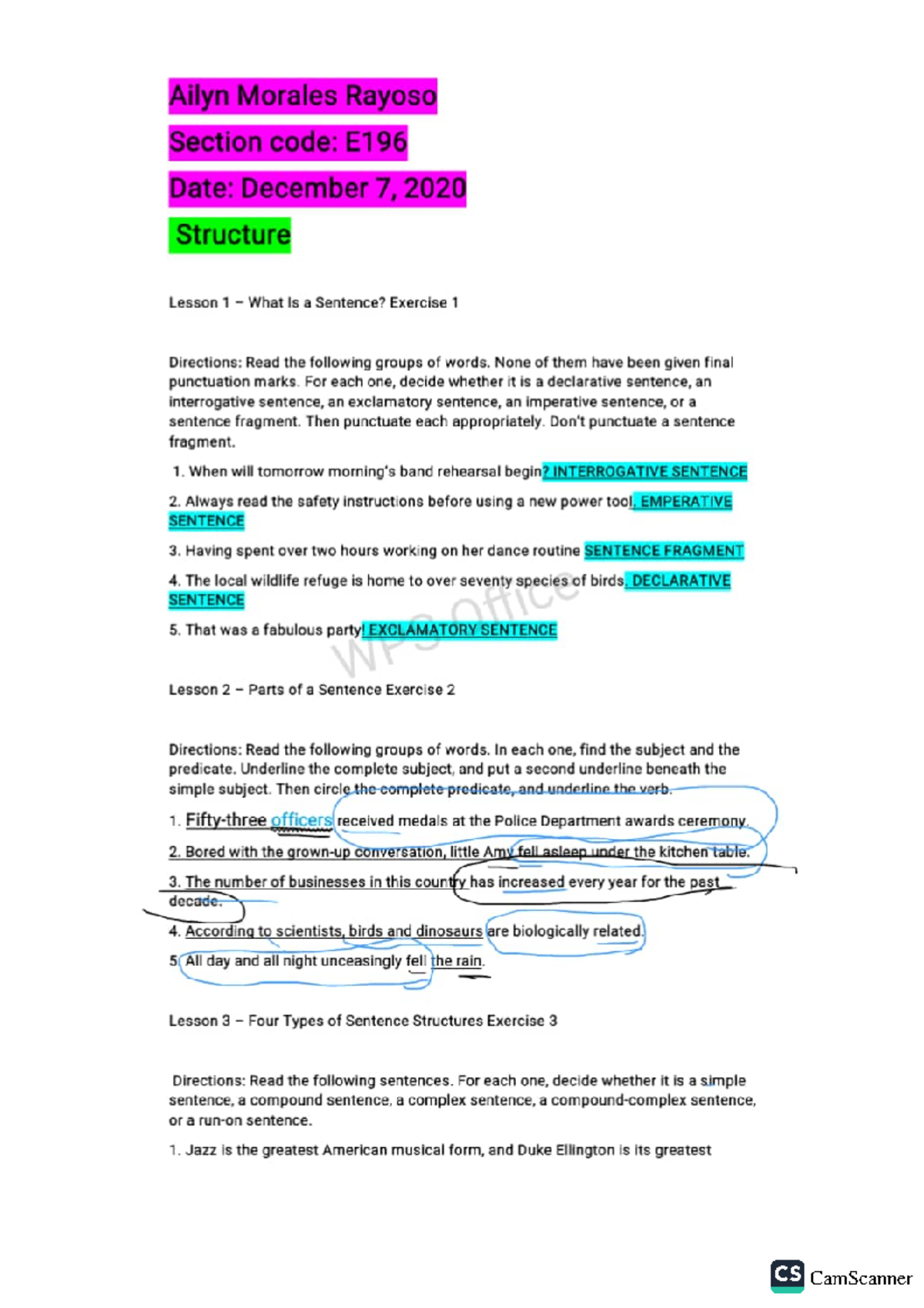 English Grammar- Sentence Structure, Parts of Speech,Clauses, Subject ...