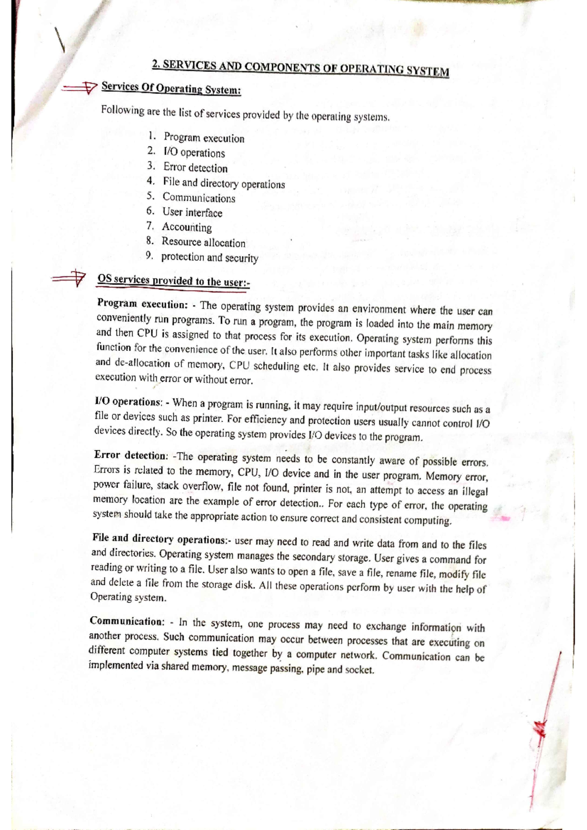 Osy chapter 2 - good - 2. SERVICES AND COMPONENTS OF OPERATING SYSTEM ...