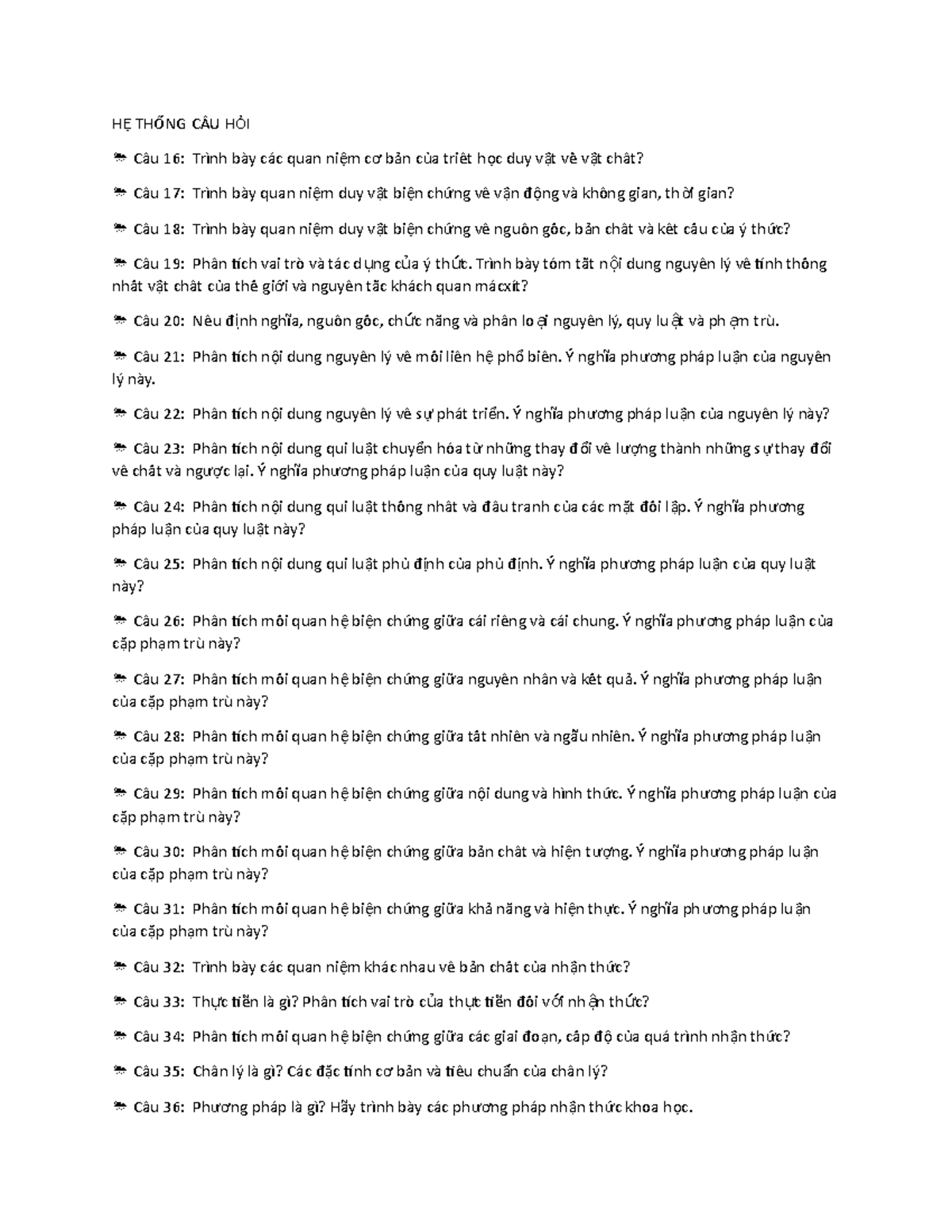 HỆ THỐNG CÂU HỎI nnln,n,mll;k;l;lnln.kn.km.lkjljm.ml.mjkjljl - H THỐỐNG ...