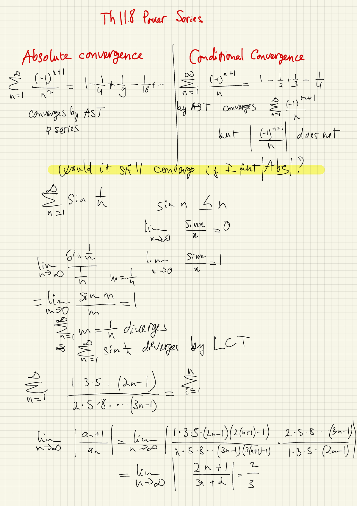 11.8 Power Series - Th11 Power Series Absolute convergence I ...