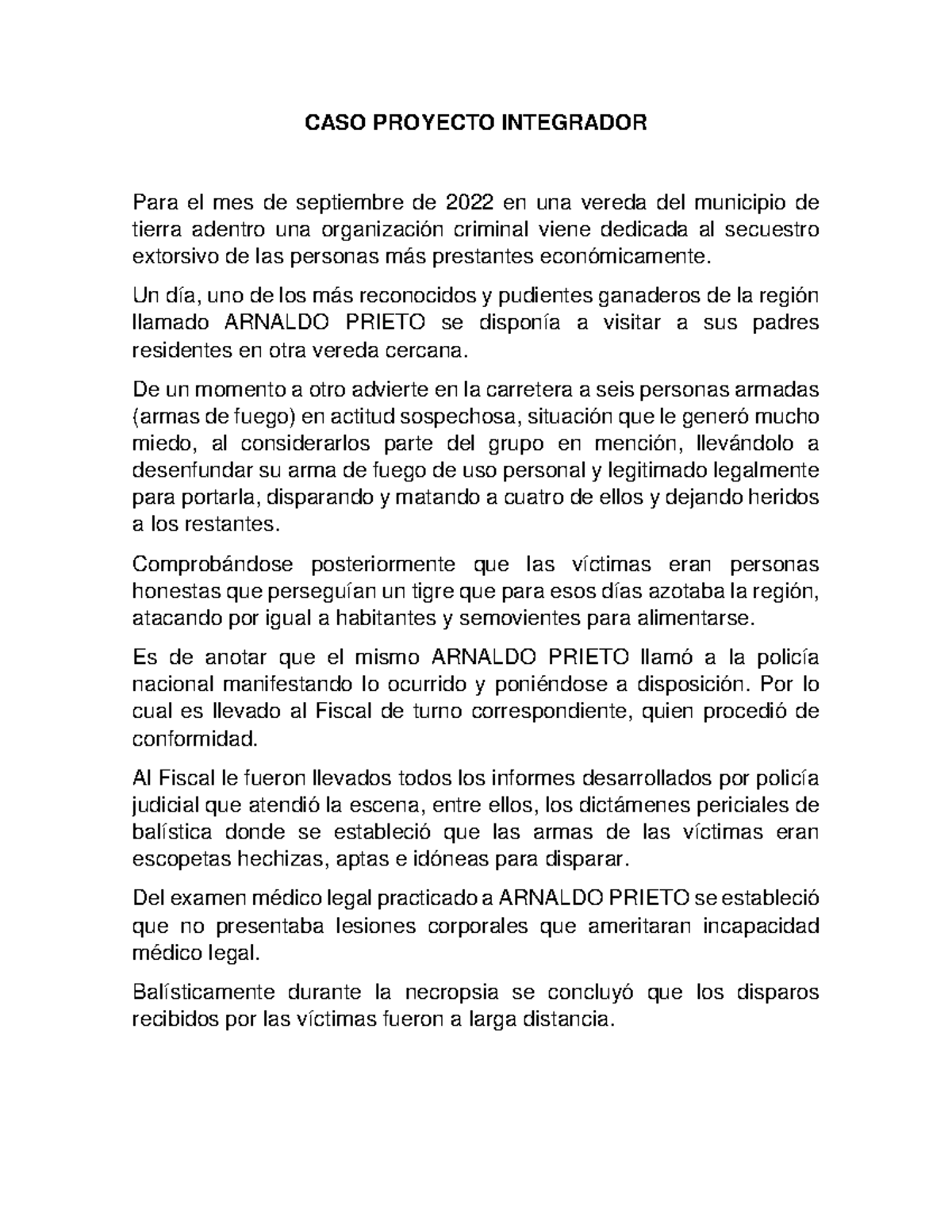 CASO Proyecto Integrador 2023-2 - CASO PROYECTO INTEGRADOR Para el mes de septiembre de 2022 en ...