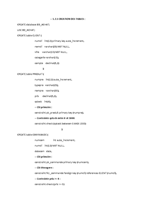 Td Normalisation-Corrige - TTrraavvaauuxx ddiirriiggééeess BBaasseess ddee DDoonnnnééeess - Studocu