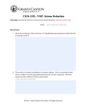 CHM232L Green Chemistry - CHM-232L - Studocu