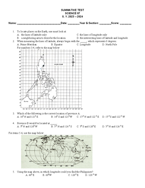 Final EXAM IN Earth AND LIFE Science - FINAL EXAM IN EARTH AND LIFE ...