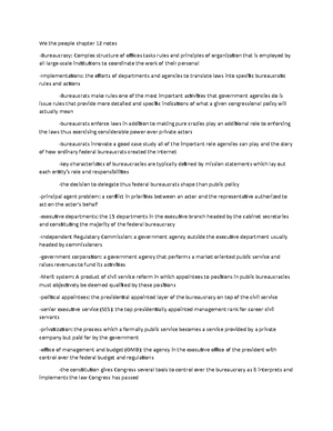 We The People-Chapter 10 Notes - Chapter 10 Notes Saturday, November 6 ...