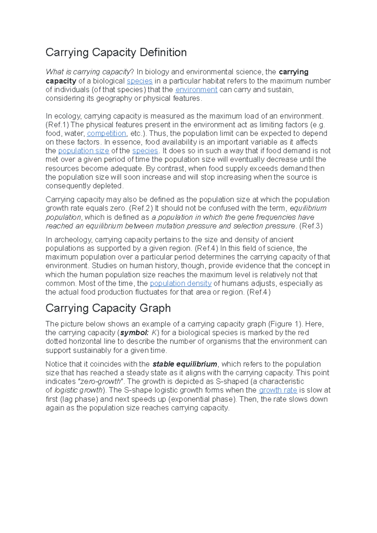 Carrying Capacity Definition - In ecology, carrying capacity is ...