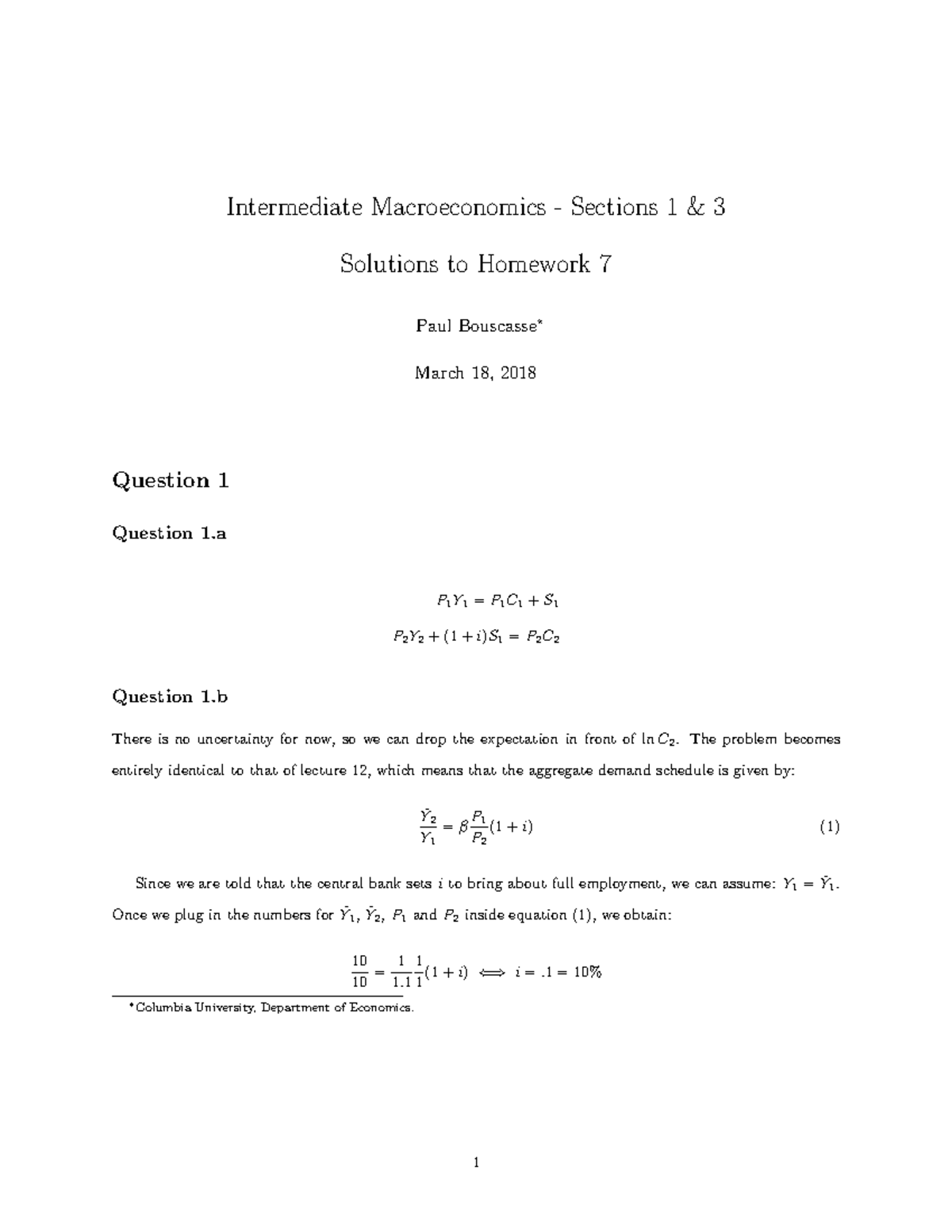 Hwk7 sol 2018 - Homework solution - Intermediate Macroeconomics ...